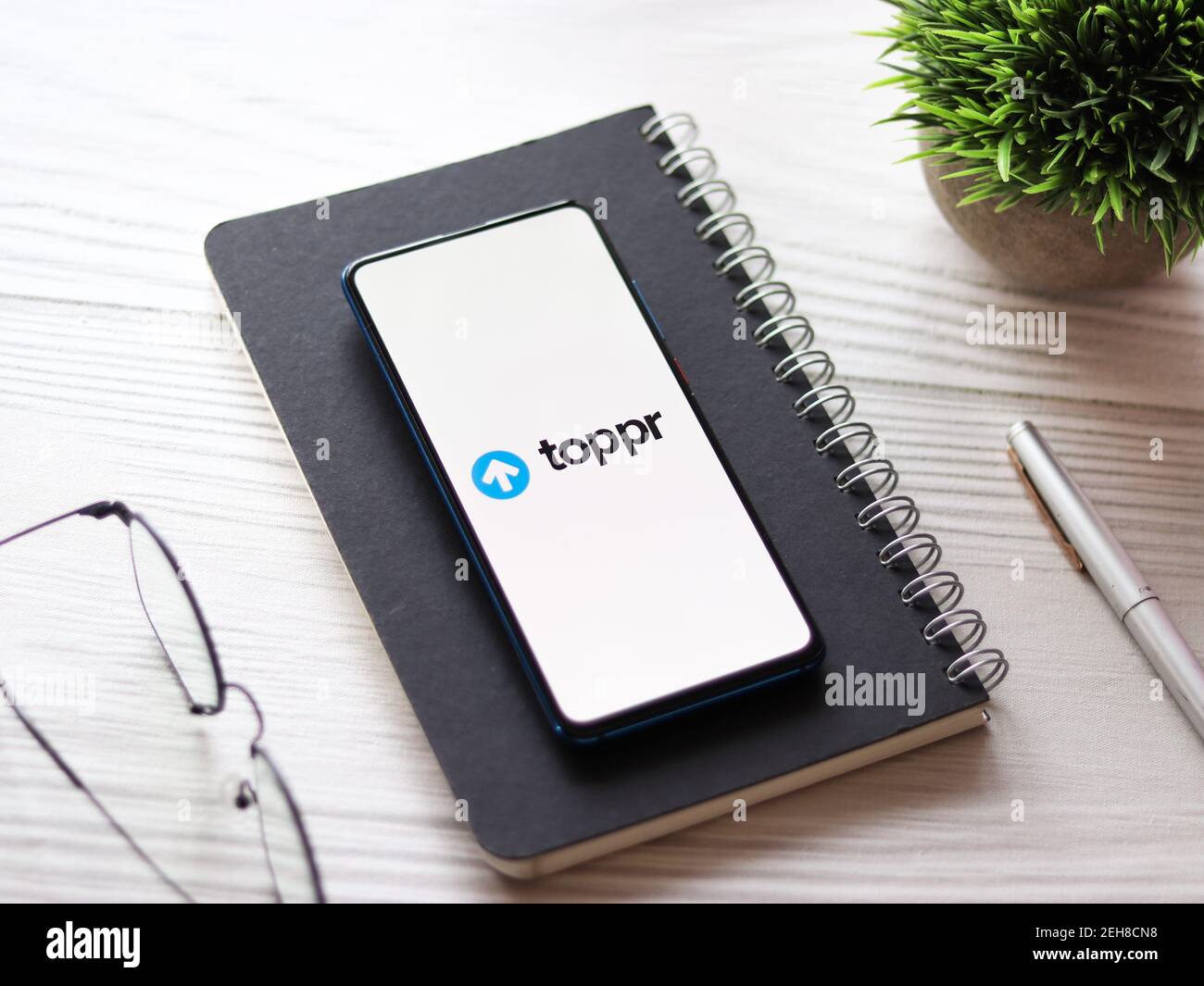 Assam, india - February 19, 2021 : Toppr logo on phone screen stock ...