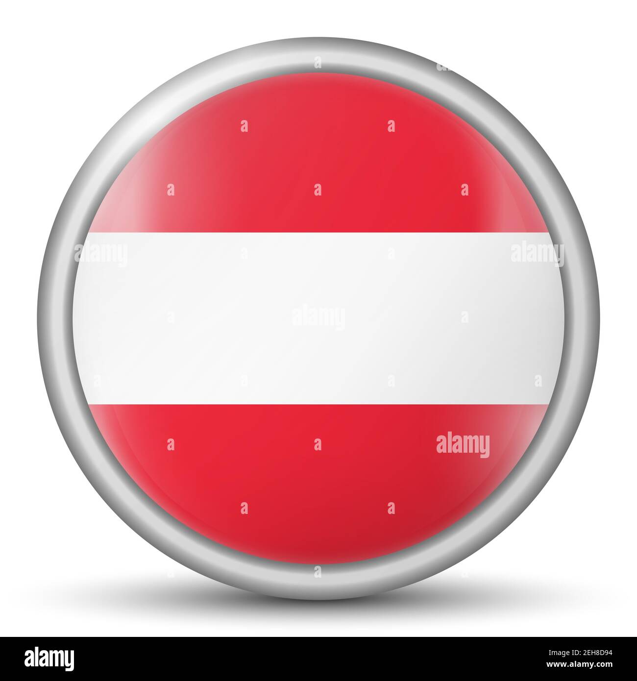 Glass light ball with flag of Austria. Round sphere, template icon ...