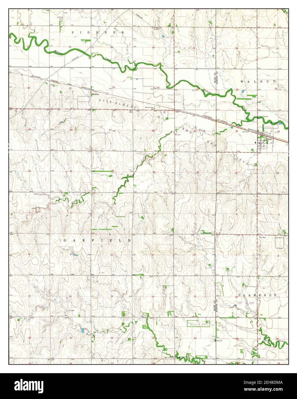 Albert, Kansas, map 1965, 1:24000, United States of America by Timeless ...