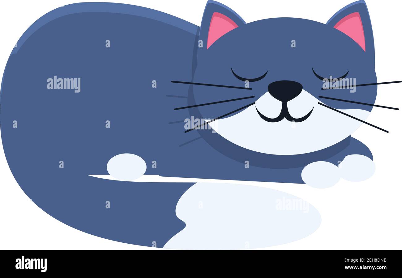 Cat sleeping icon. Cartoon of cat sleeping vector icon for web design ...