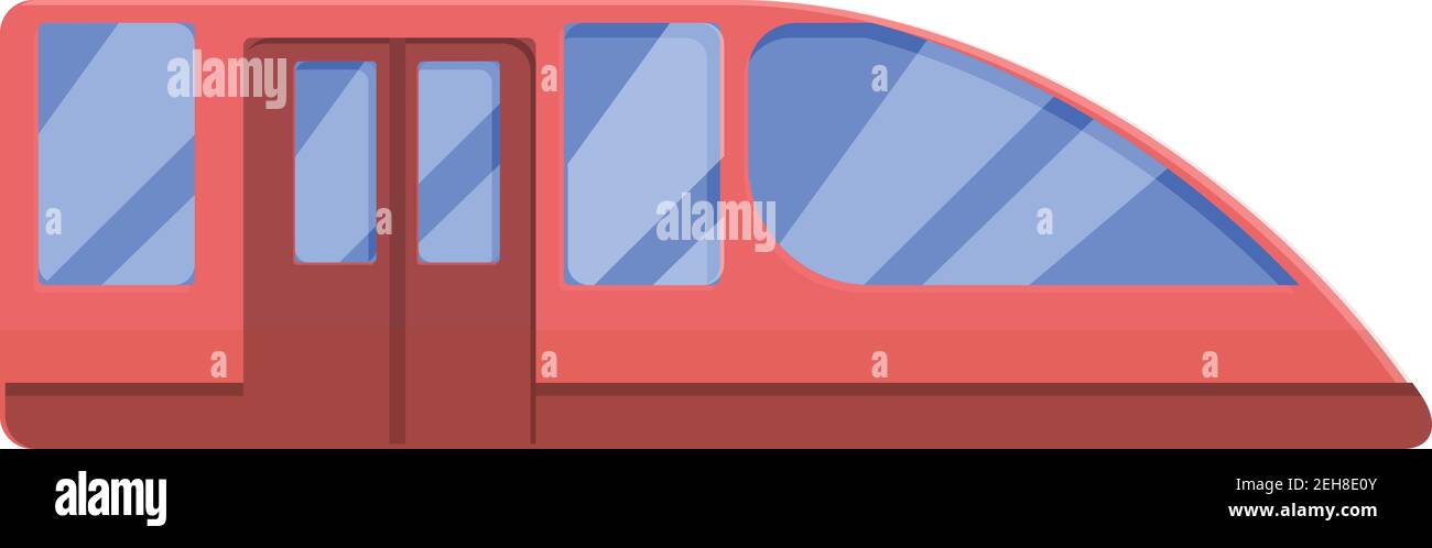 Subway car icon. Cartoon of subway car vector icon for web design ...