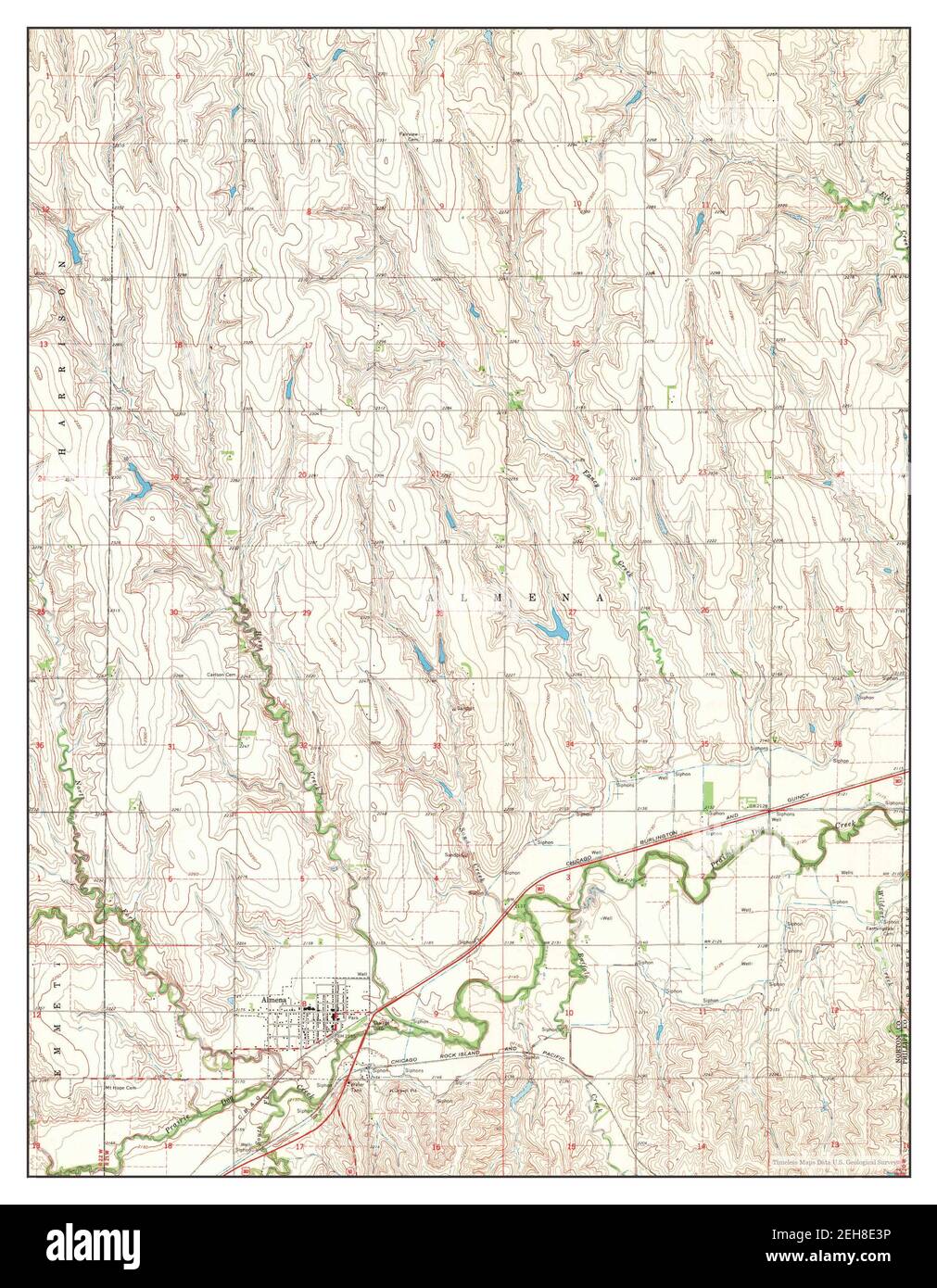 Map of almena hi-res stock photography and images - Alamy