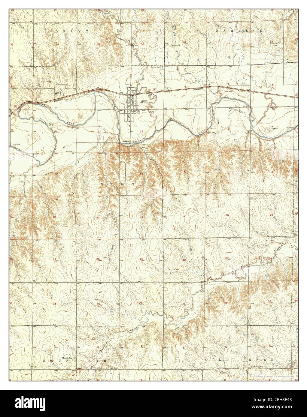 Alton kansas map hi-res stock photography and images - Alamy