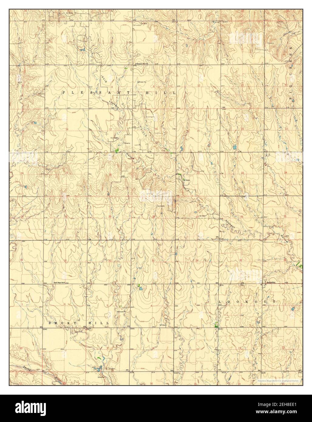 Antonino, Kansas, map 1961, 1:24000, United States of America by ...