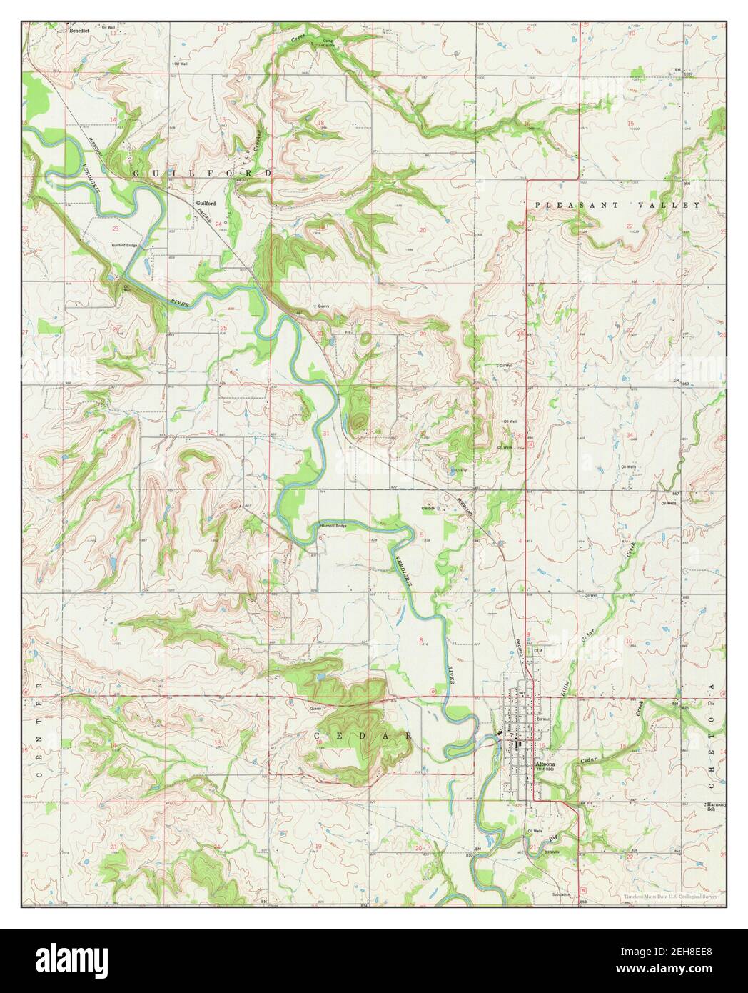 Altoona, Kansas, map 1959, 1:24000, United States of America by ...