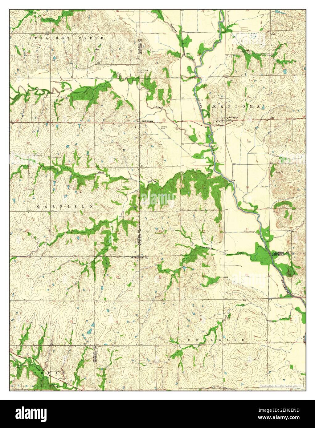Arrington, Kansas, map 1960, 1:24000, United States of America by ...