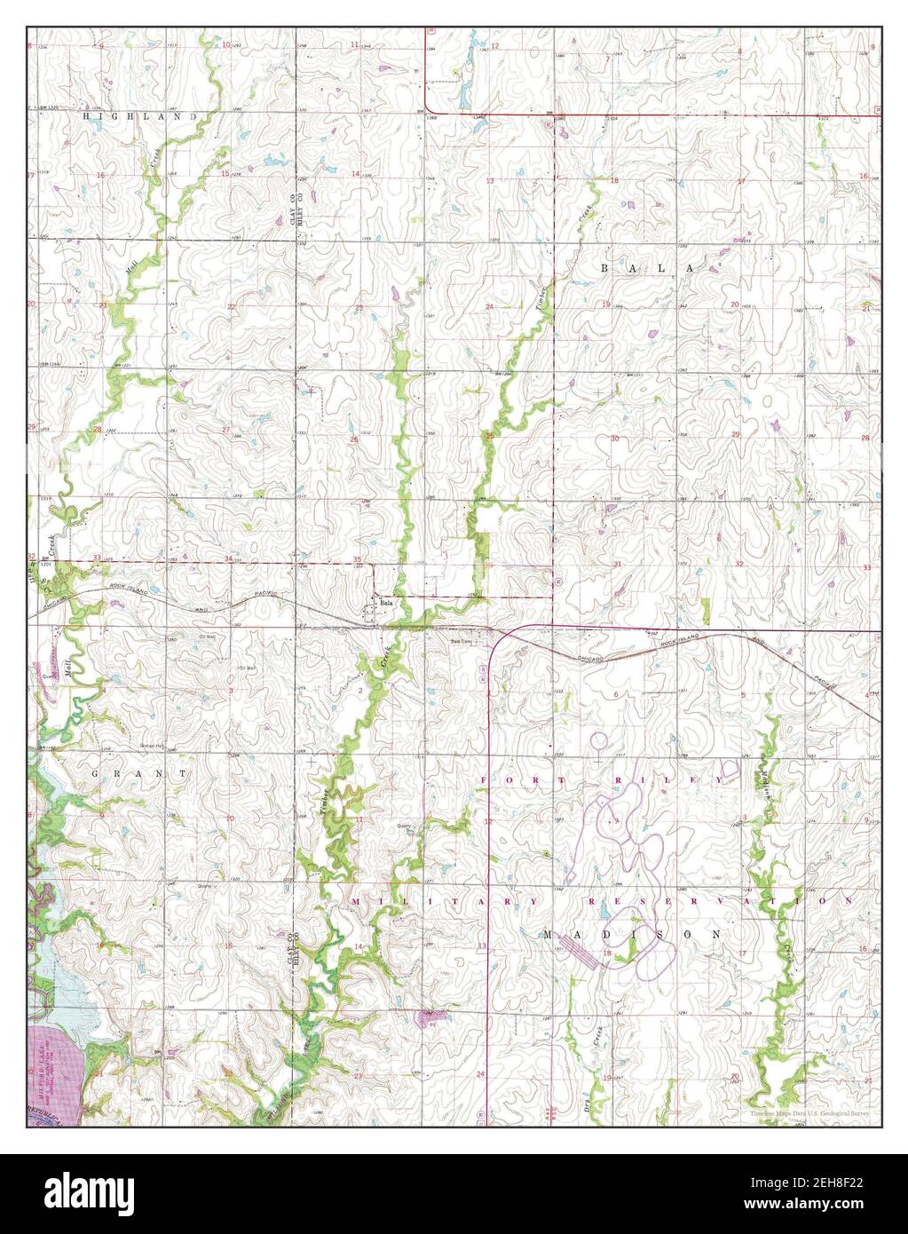 Bala, Kansas, map 1963, 1:24000, United States of America by Timeless ...