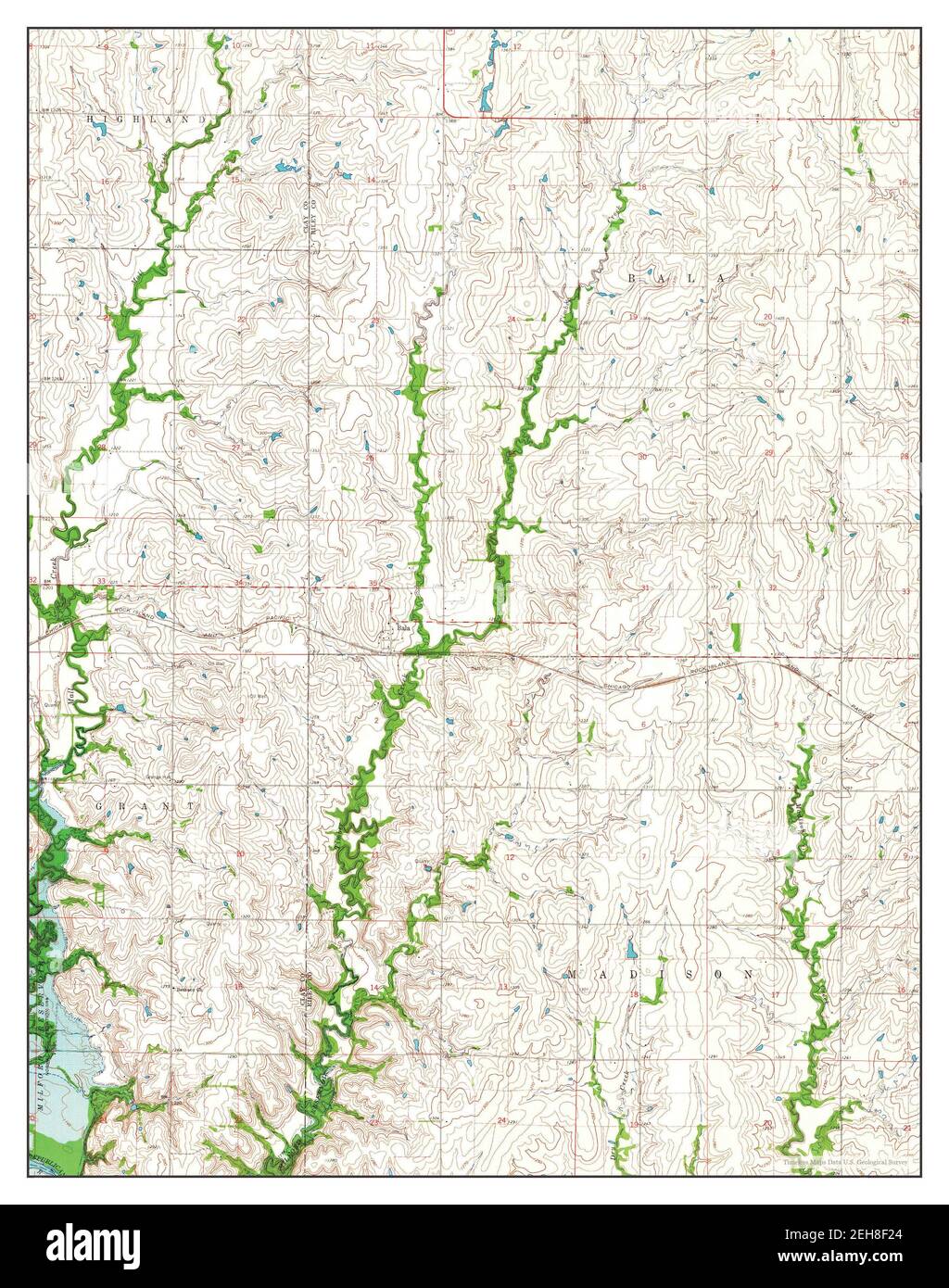 Bala, Kansas, map 1963, 1:24000, United States of America by Timeless ...