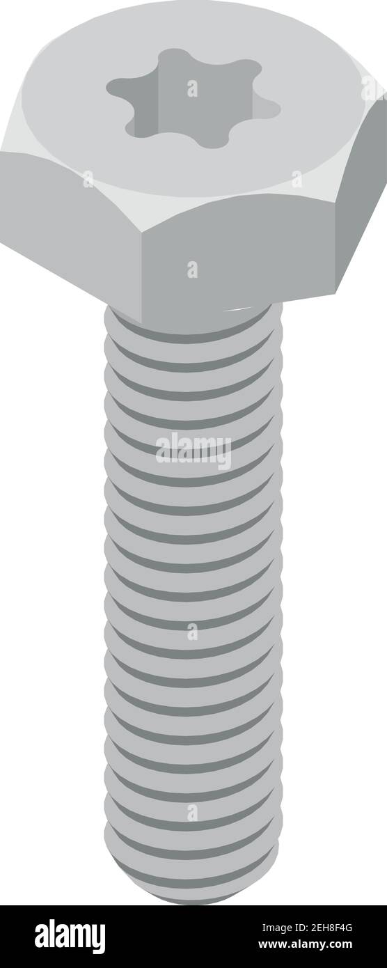 Torx bolt screw icon. Isometric of torx bolt screw vector icon for web ...