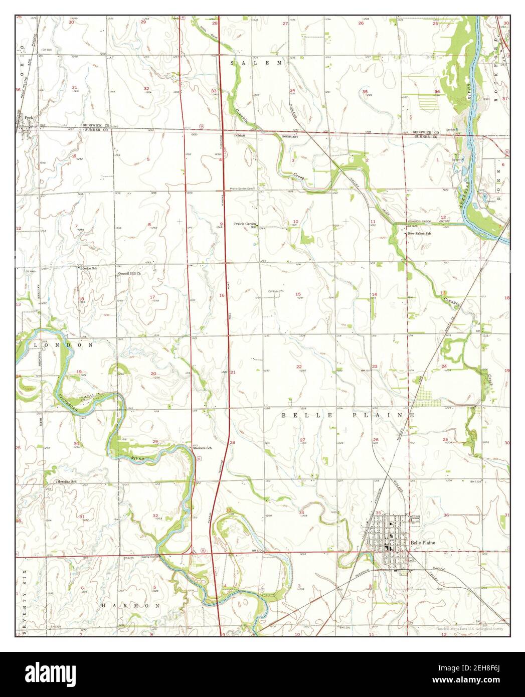 Map of belle plaine hi-res stock photography and images - Alamy