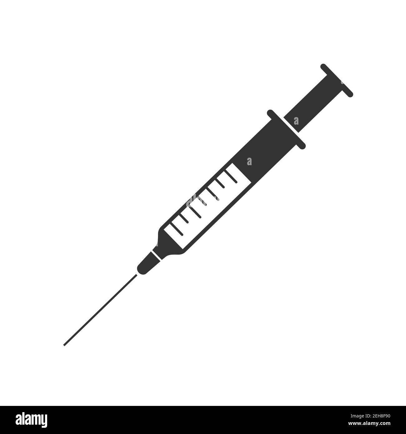 Syringe with needle, Vaccine injection icon Stock Vector Image & Art ...