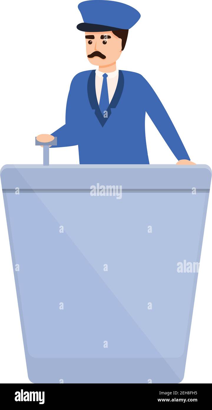 Metro dispatcher icon. Cartoon of metro dispatcher vector icon for web ...