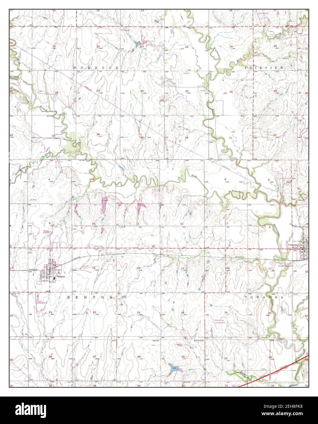 Benton, Kansas, map 1955, 1:24000, United States of America by Timeless ...