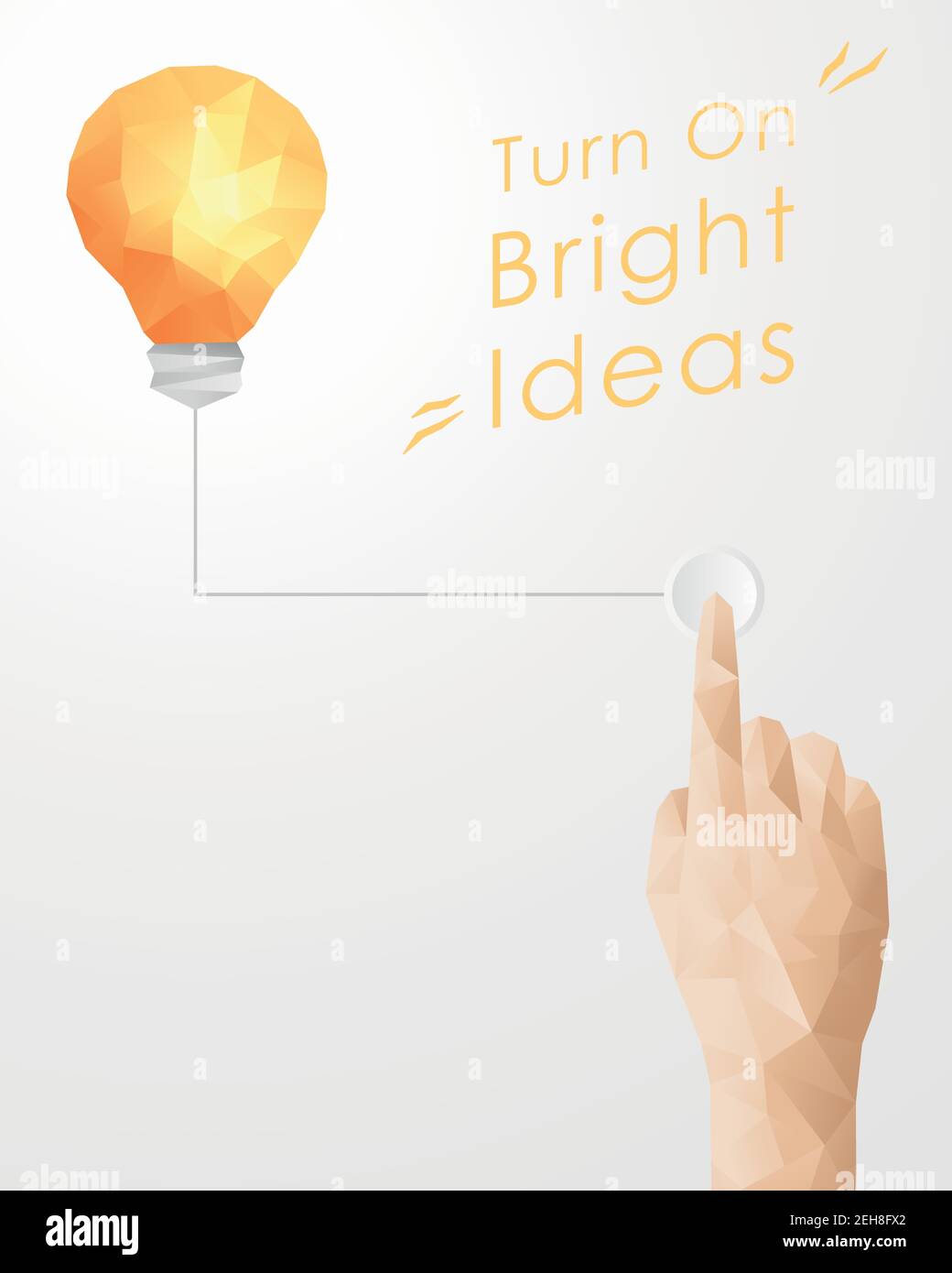 Cartoon turn on light switch hi-res stock photography and images - Alamy