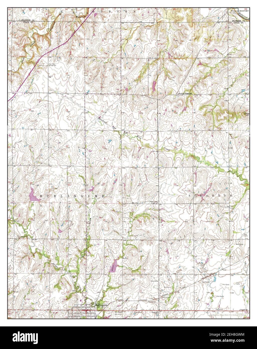 Burlingame map hi-res stock photography and images - Alamy