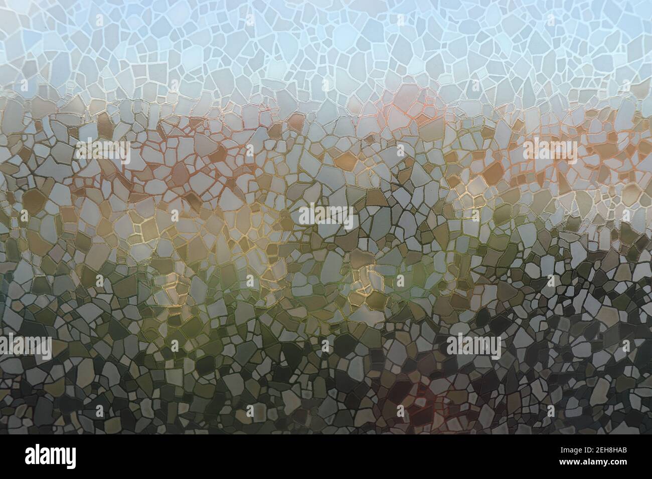 pattern on glass, a picture on the window in bright colors Stock Photo ...