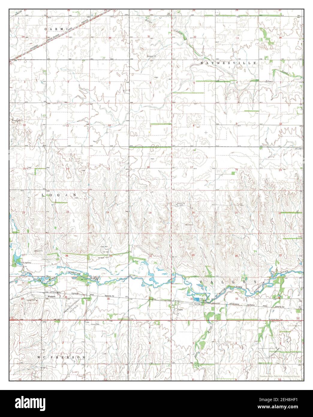 Cairo, Kansas, map 1967, 1:24000, United States of America by Timeless ...