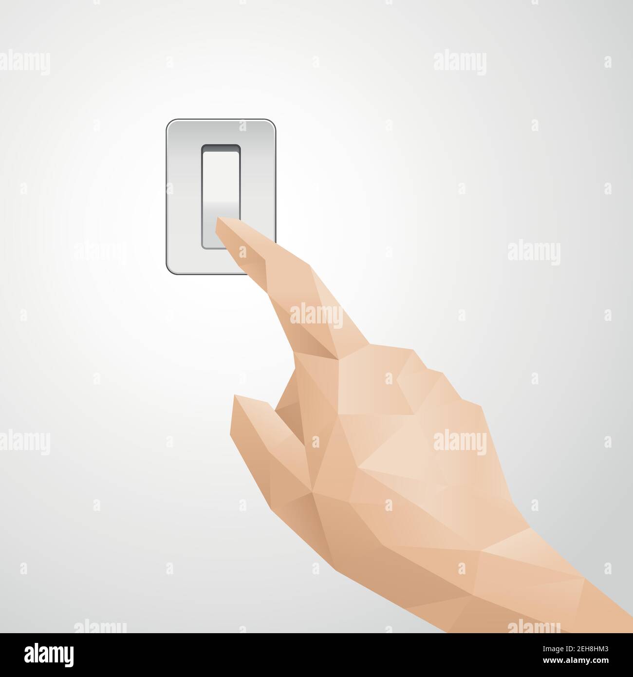 Abstract Hand Pressing Switch Stock Vector Image & Art - Alamy