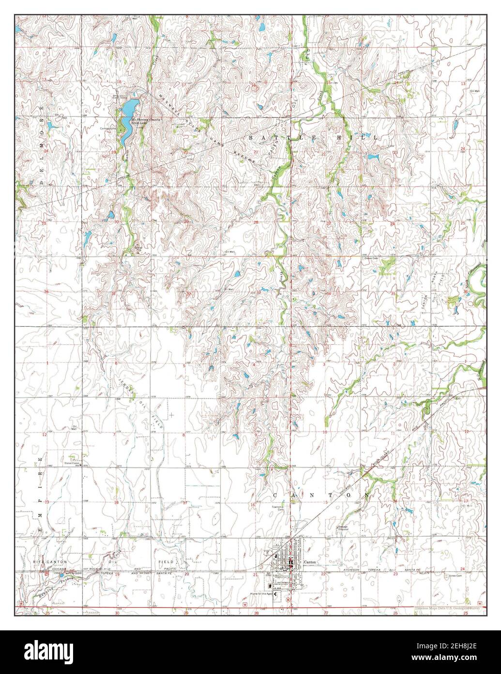 Canton, Kansas, map 1971, 1:24000, United States of America by Timeless ...