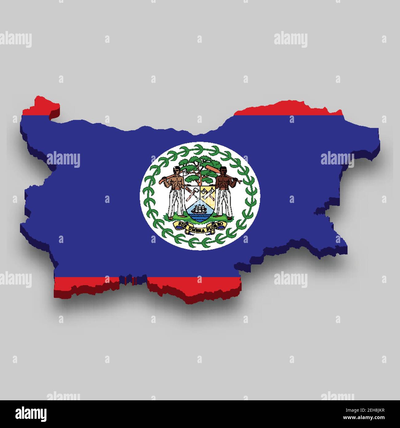 Isometric 3d belize map hi-res stock photography and images - Alamy