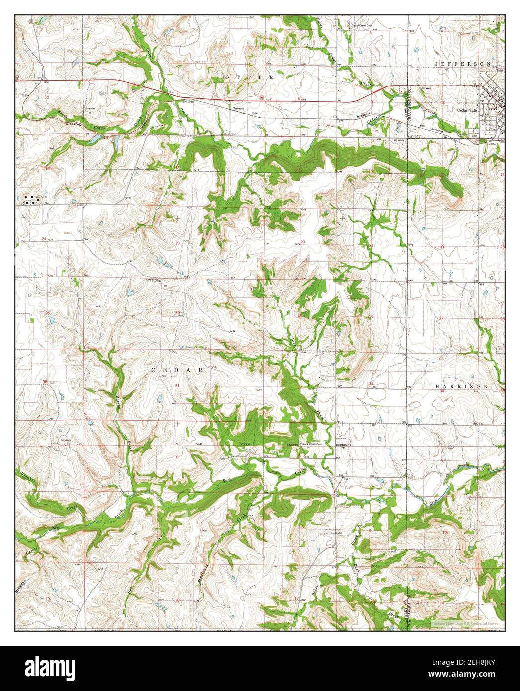 Cedar vale map hi-res stock photography and images - Alamy