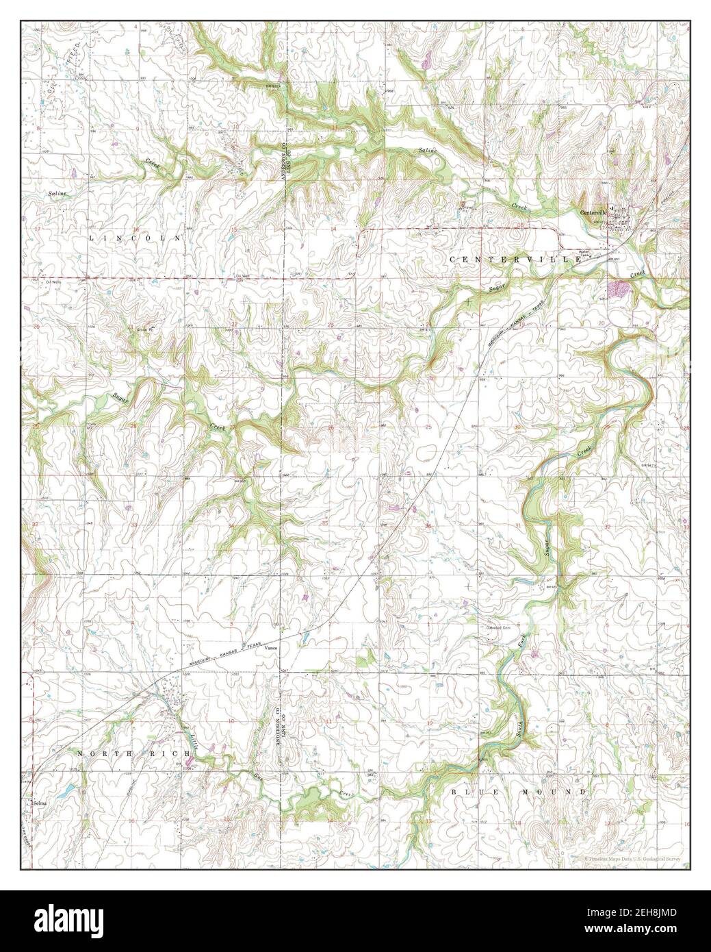 Centerville, Kansas, map 1966, 1:24000, United States of America by ...