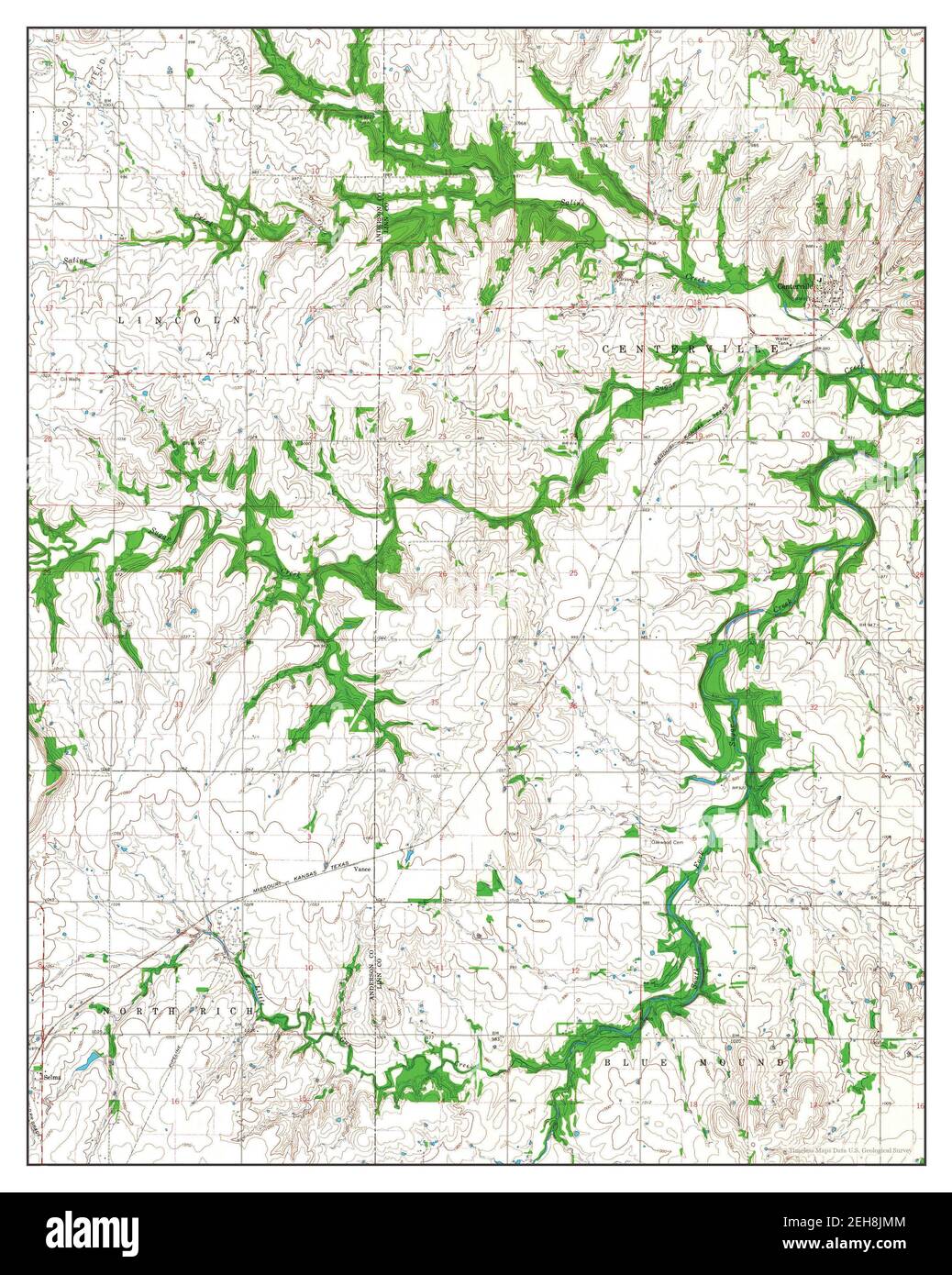 Centerville, Kansas, map 1966, 1:24000, United States of America by ...