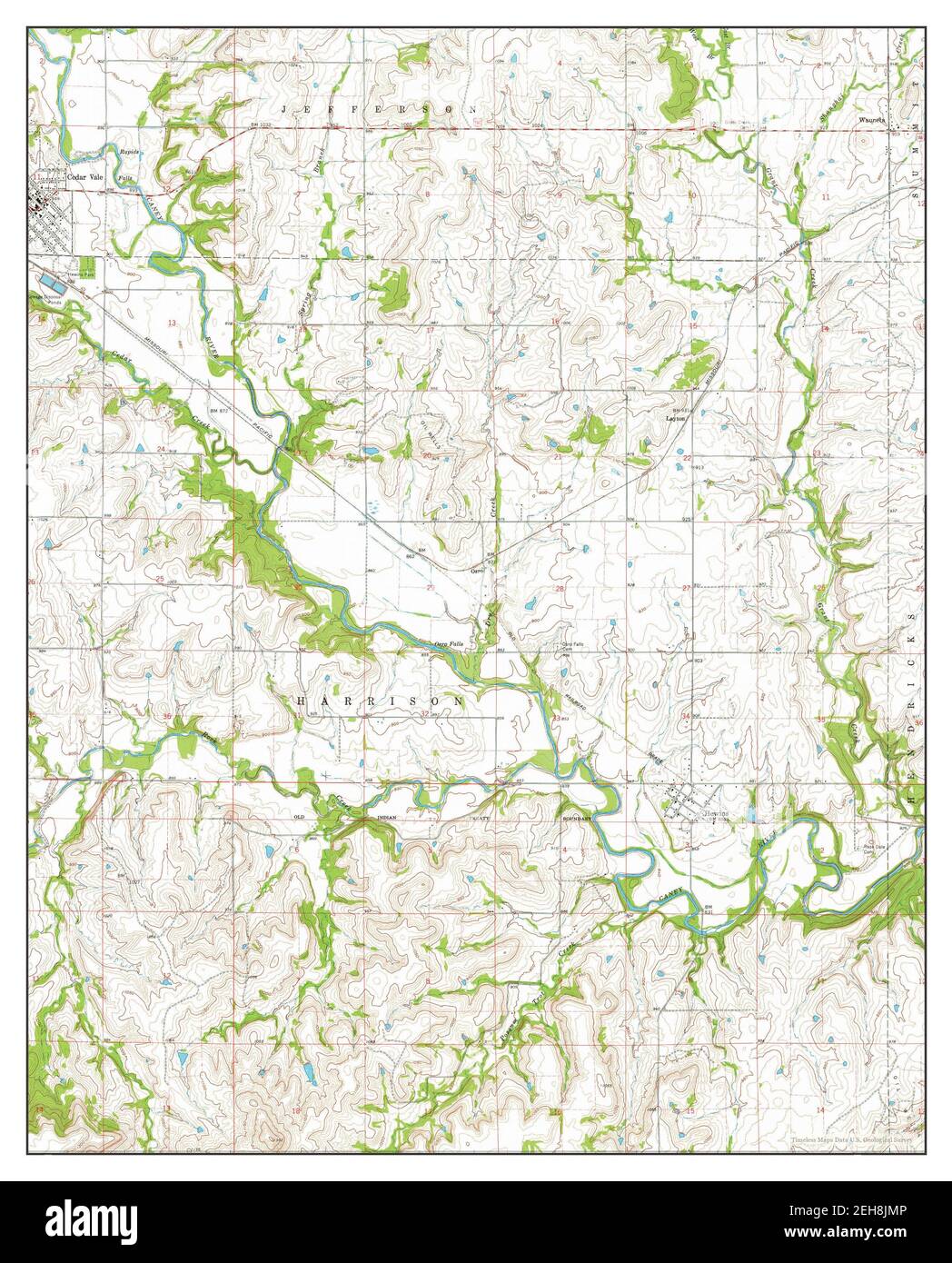 Cedar vale map hi-res stock photography and images - Alamy