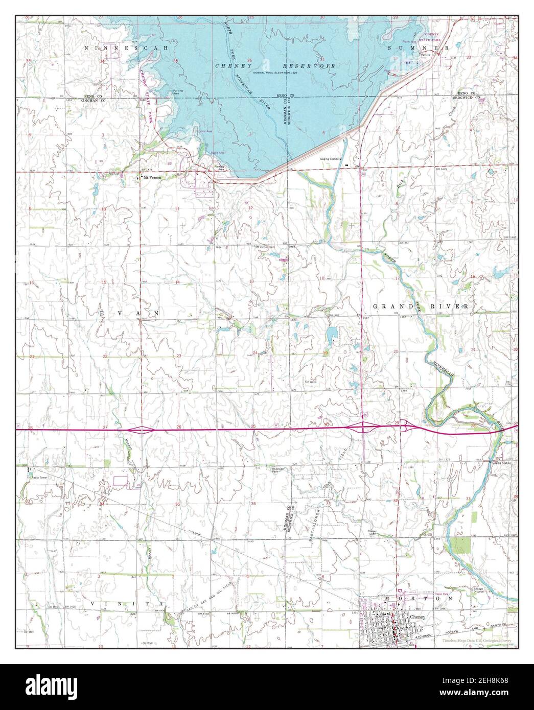 Map of cheney hi-res stock photography and images - Alamy