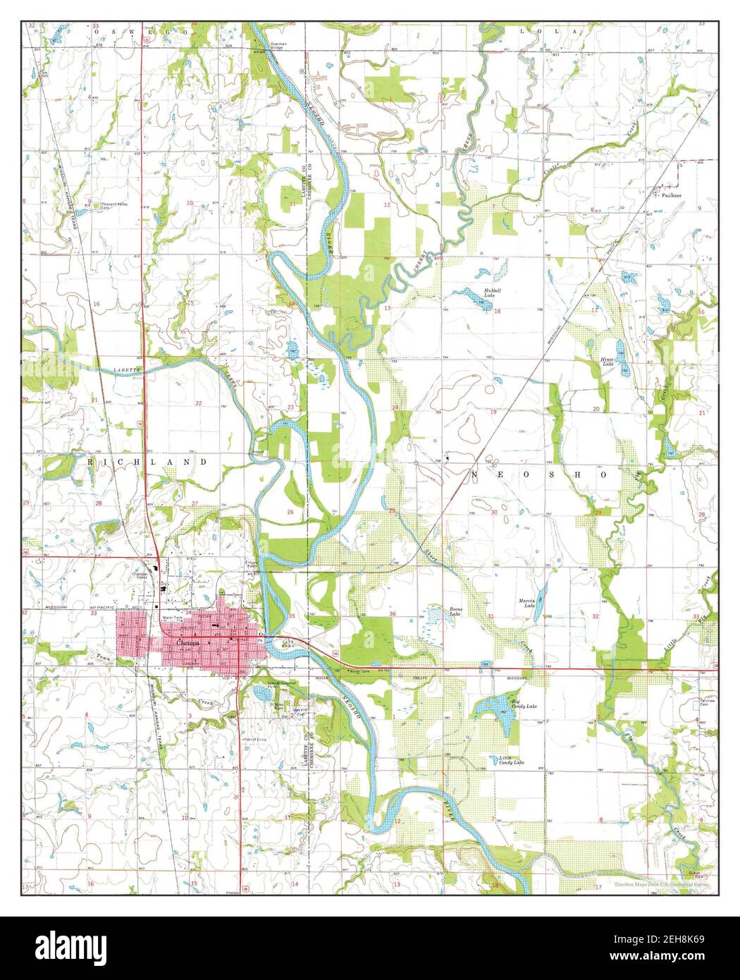 Chetopa, Kansas, map 1974, 1:24000, United States of America by ...