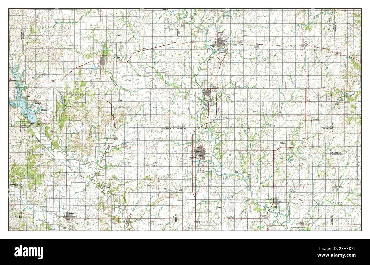 Map of chanute kansas Cut Out Stock Images & Pictures - Alamy