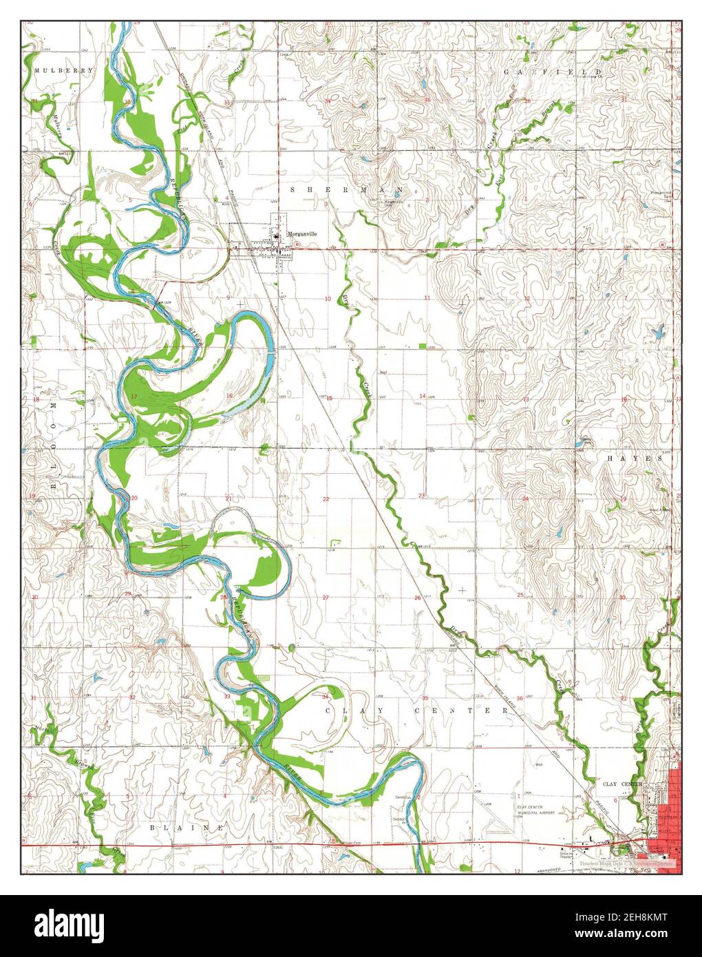 Clay Center NW, Kansas, map 1964, 1:24000, United States of America by ...