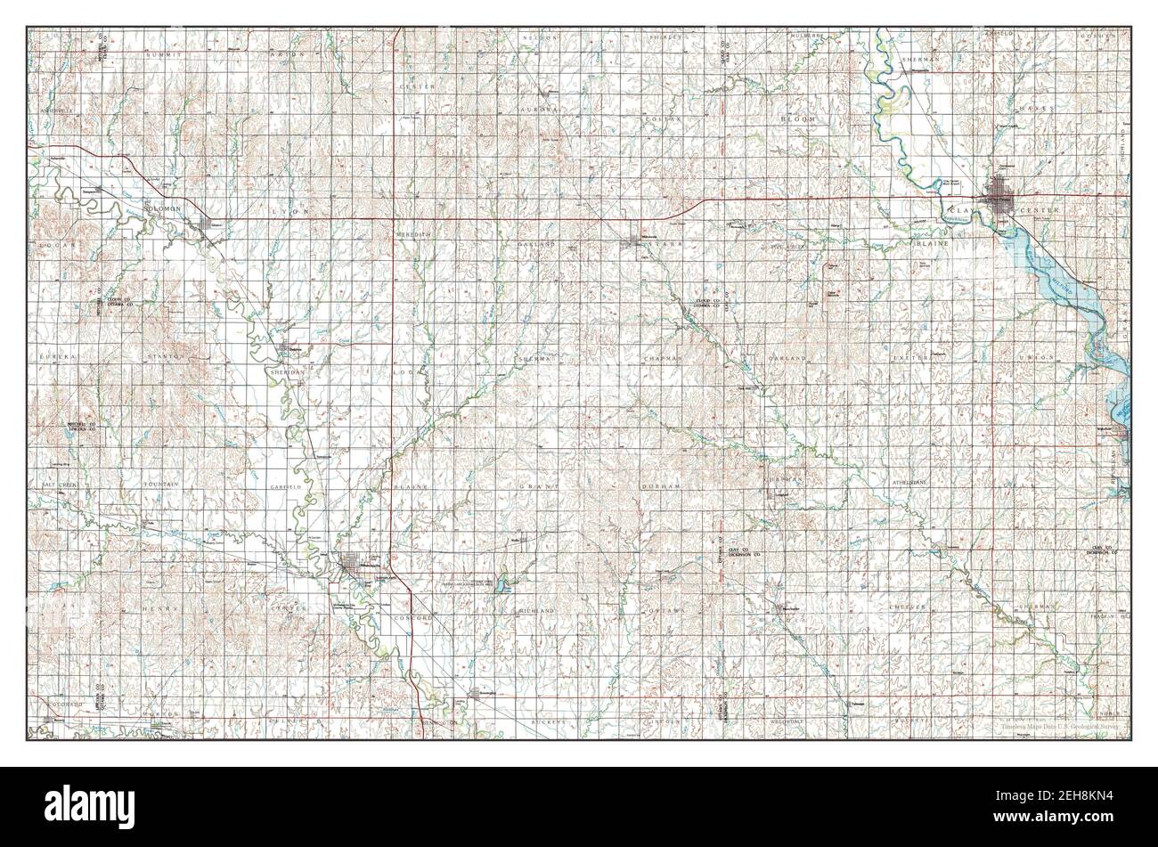 Clay Center, Kansas, map 1985, 1:100000, United States of America by ...