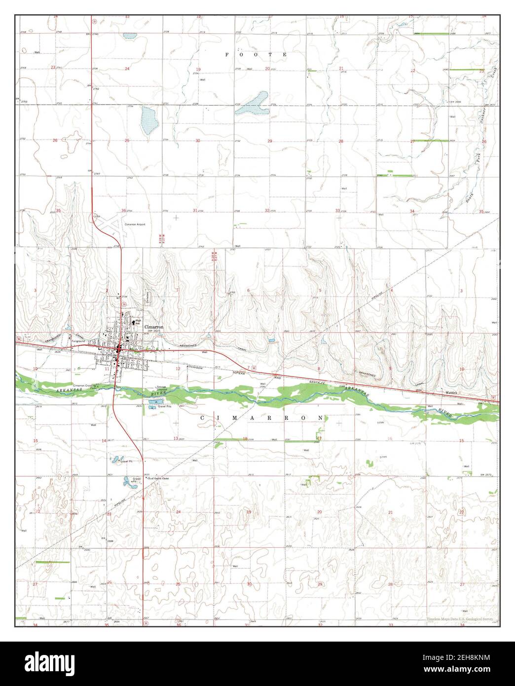 Map of cimarron hi-res stock photography and images - Alamy