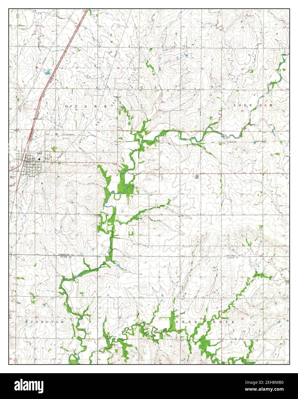 Colony, Kansas, map 1966, 1:24000, United States of America by Timeless ...
