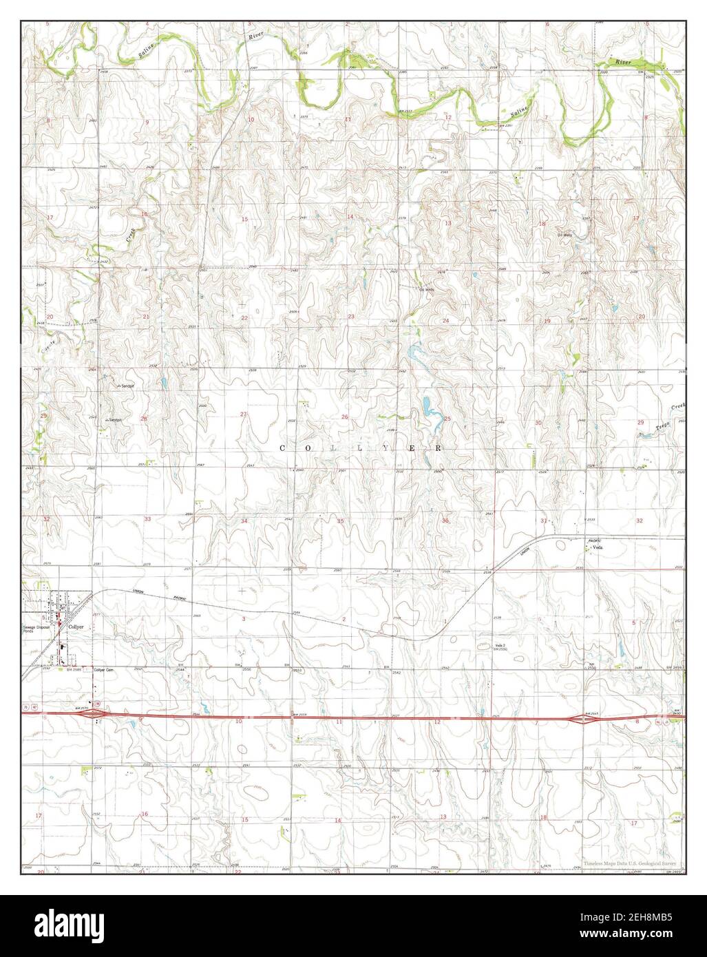 Collyer, Kansas, map 1979, 1:24000, United States of America by ...