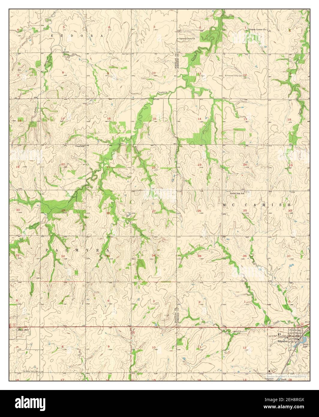 Edgerton, Kansas, map 1956, 1:24000, United States of America by ...