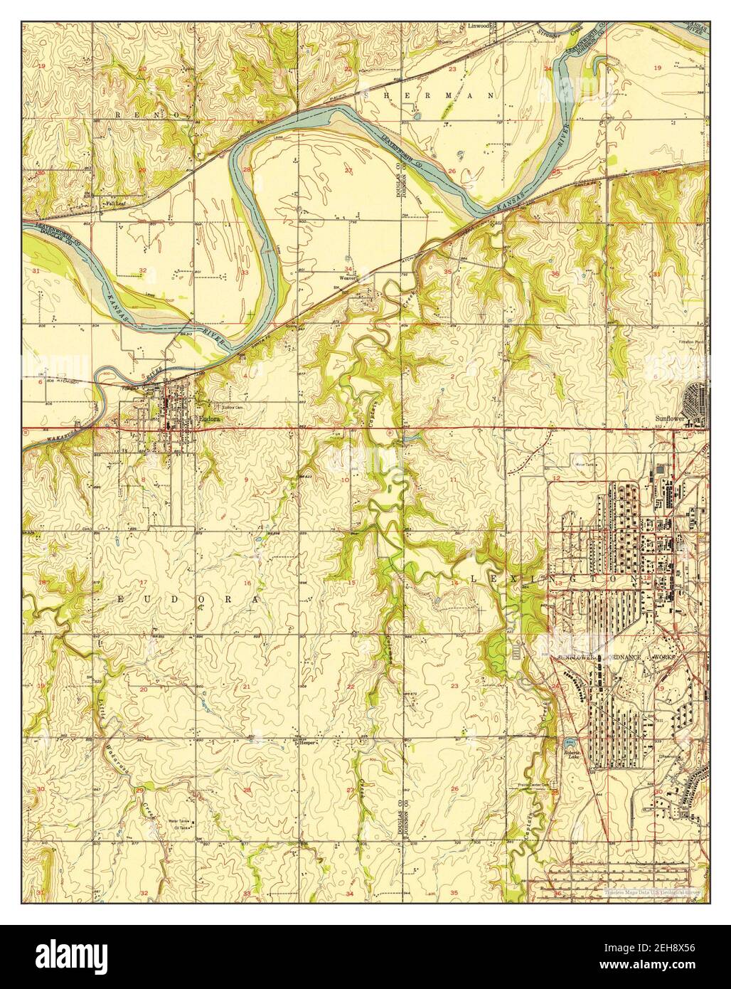 Map of eudora hi-res stock photography and images - Alamy