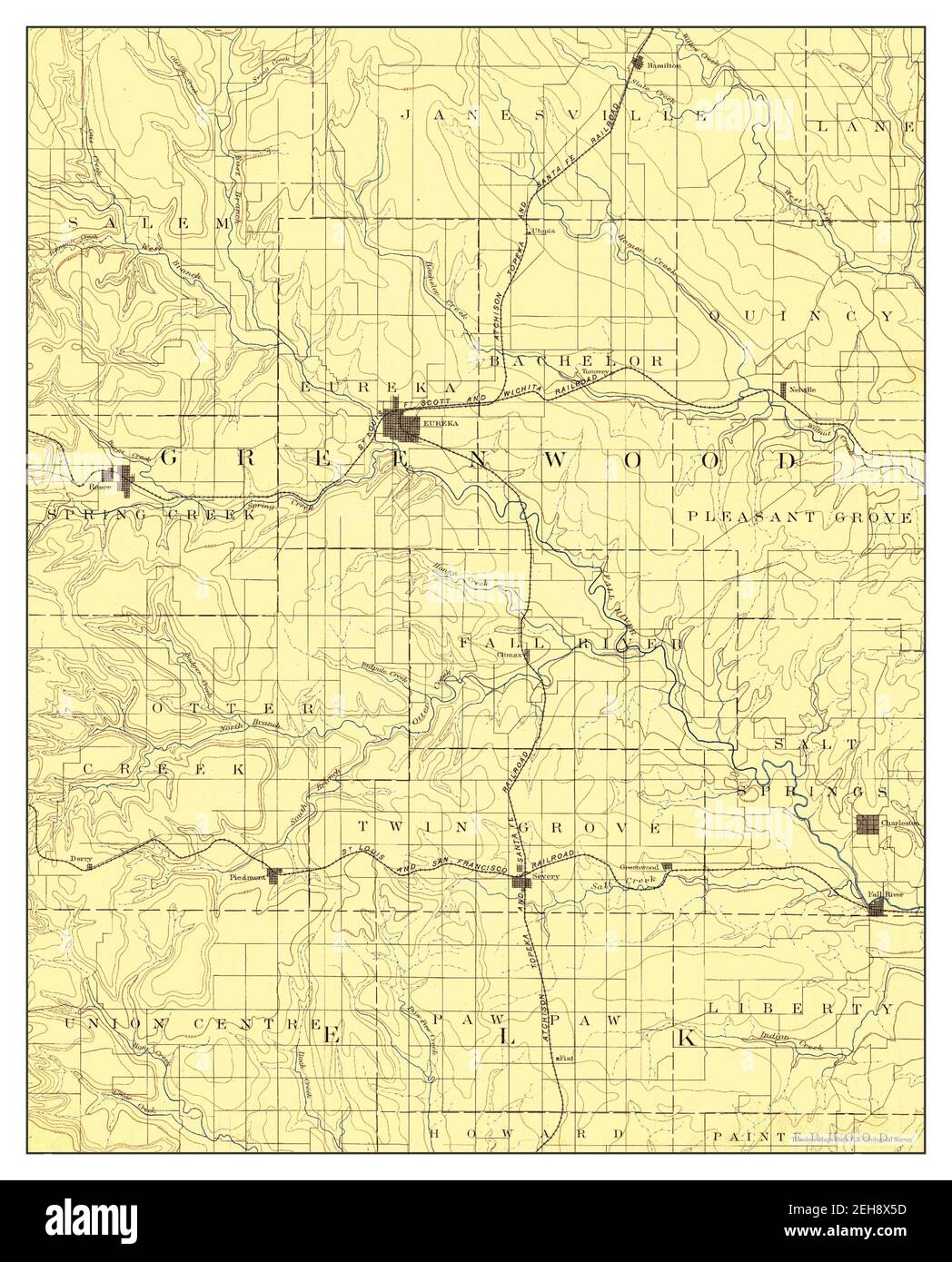 Map of eureka Cut Out Stock Images & Pictures - Alamy