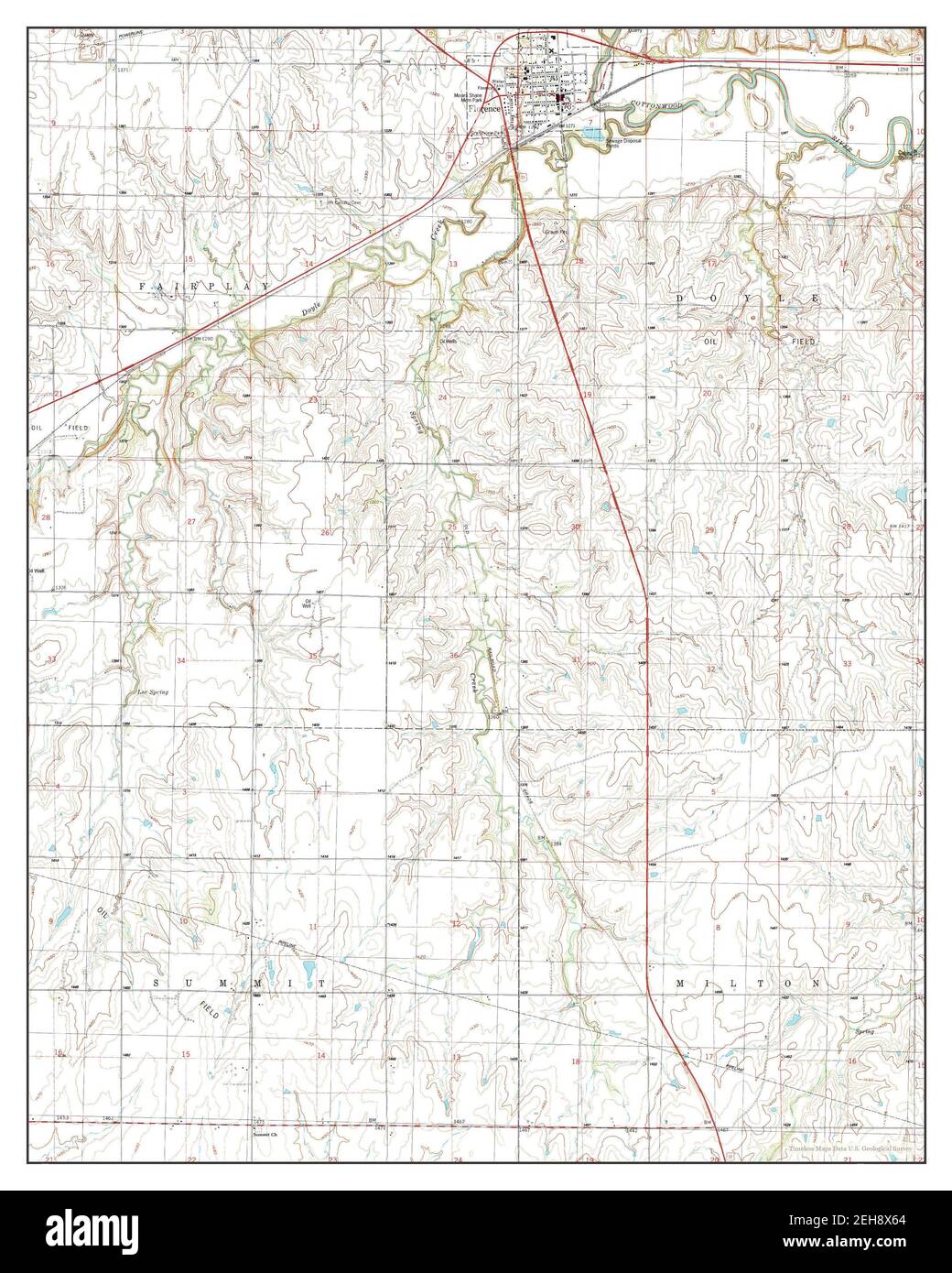 Florence, Kansas, map 1989, 1:24000, United States of America by ...