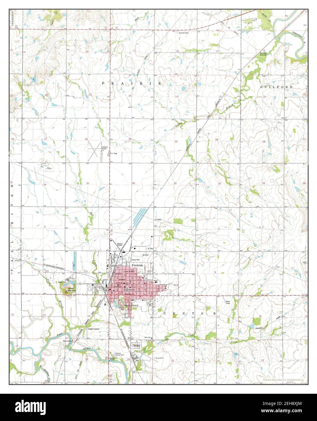 Fredonia, Kansas, map 1975, 1:24000, United States of America by ...