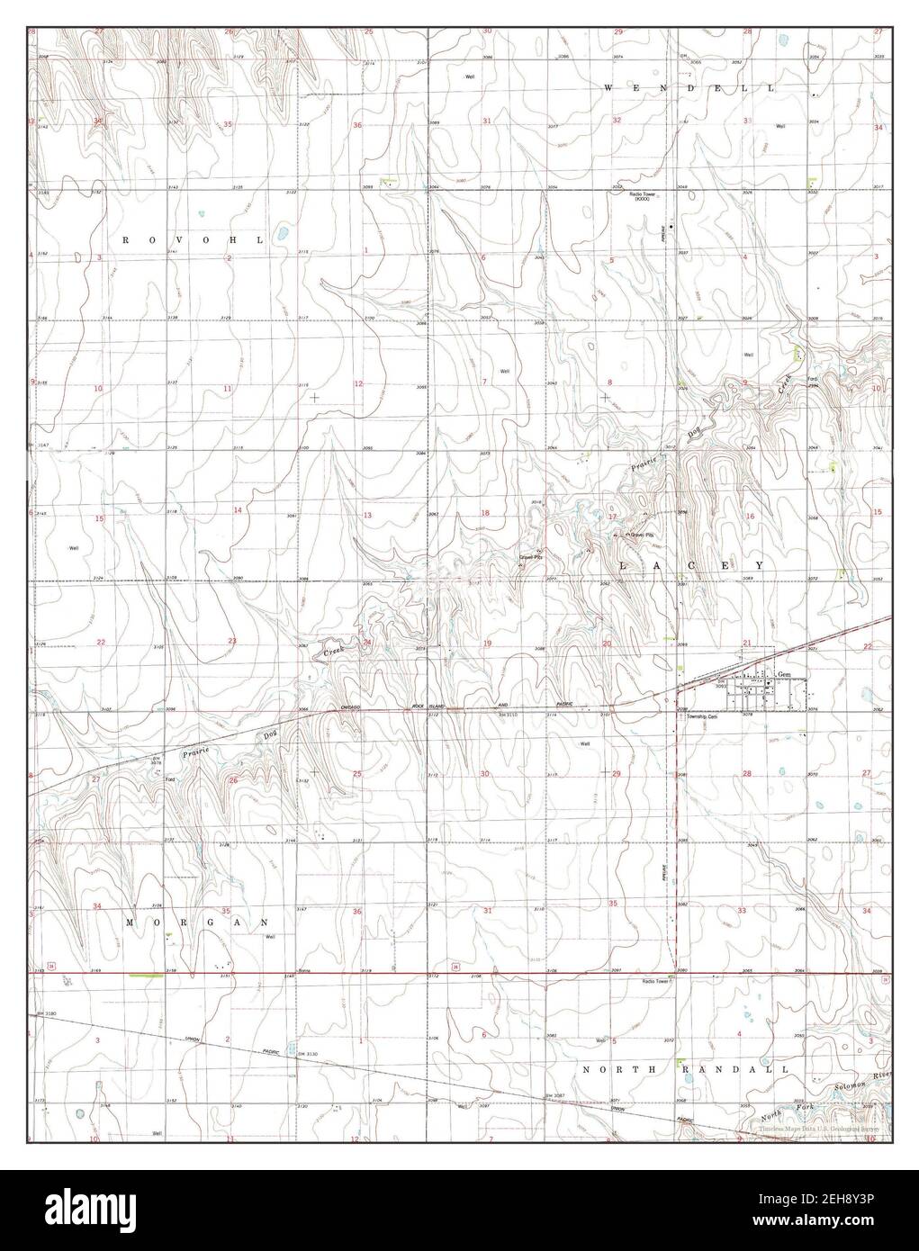 Gem, Kansas, map 1979, 1:24000, United States of America by Timeless ...