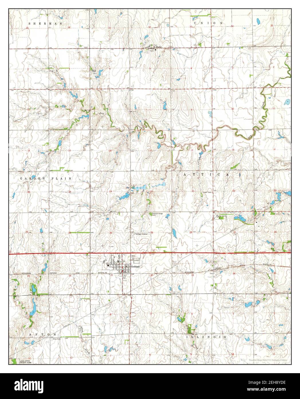 Goddard, Kansas, map 1965, 1:24000, United States of America by ...