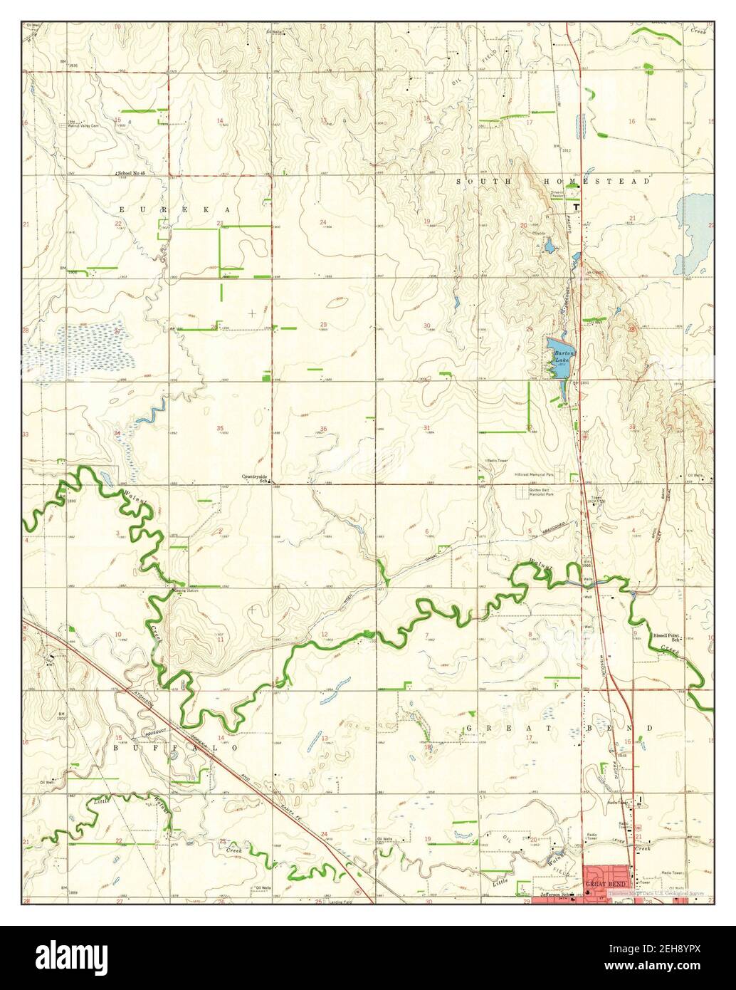 Great Bend NE, Kansas, map 1959, 1:24000, United States of America by ...