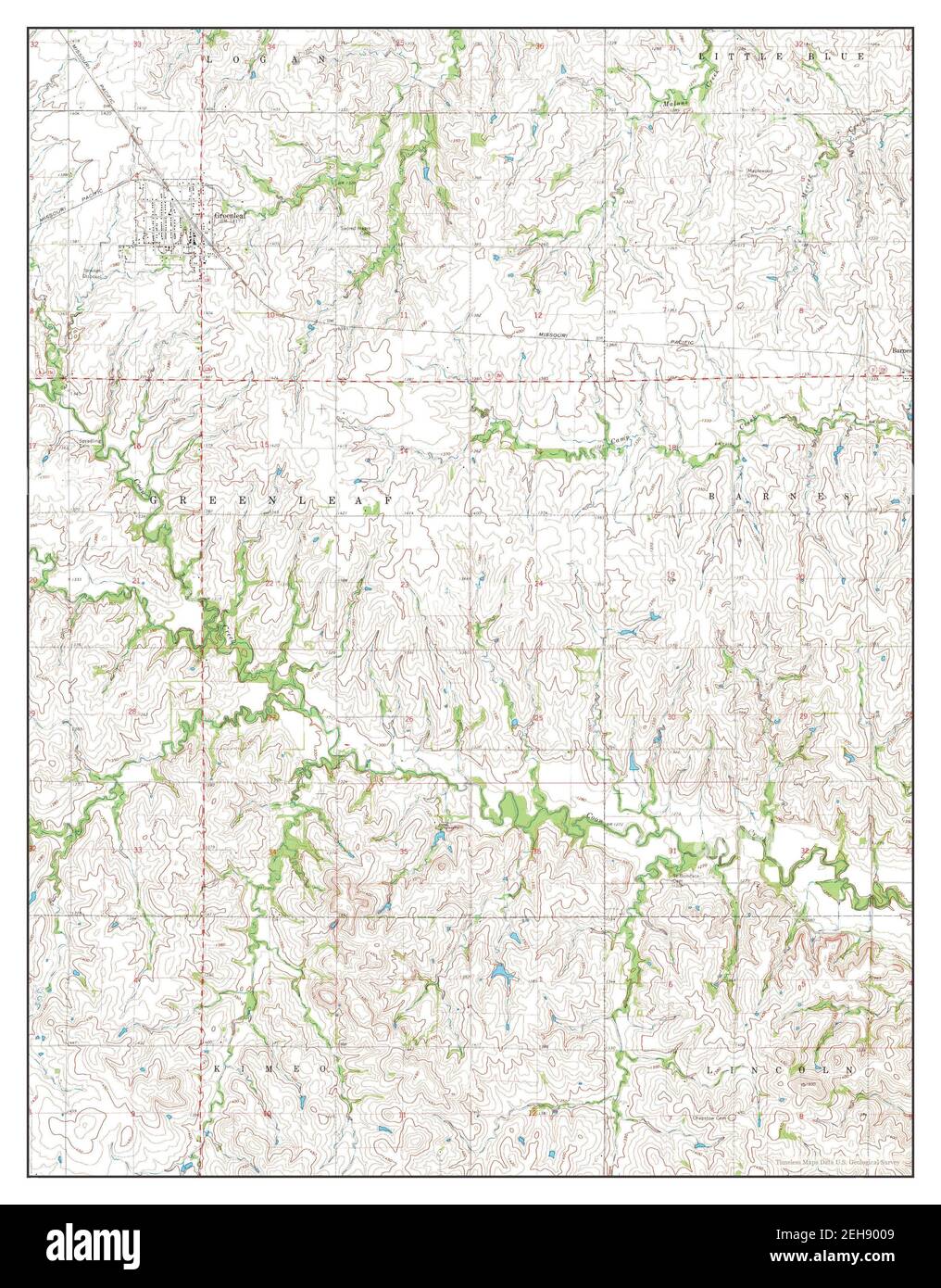 Greenleaf, Kansas, map 1968, 1:24000, United States of America by ...