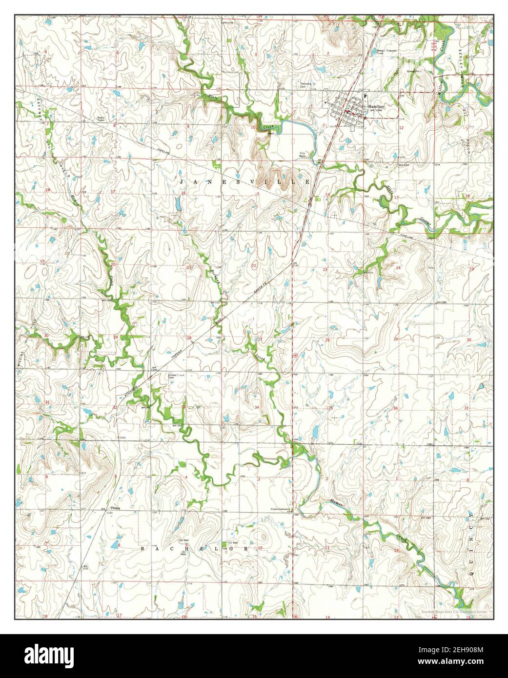 Hamilton, Kansas, map 1971, 1:24000, United States of America by ...