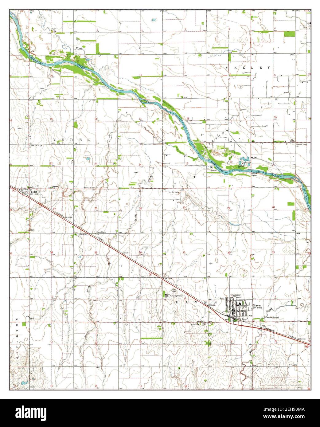 Haven, Kansas, map 1961, 1:24000, United States of America by Timeless ...