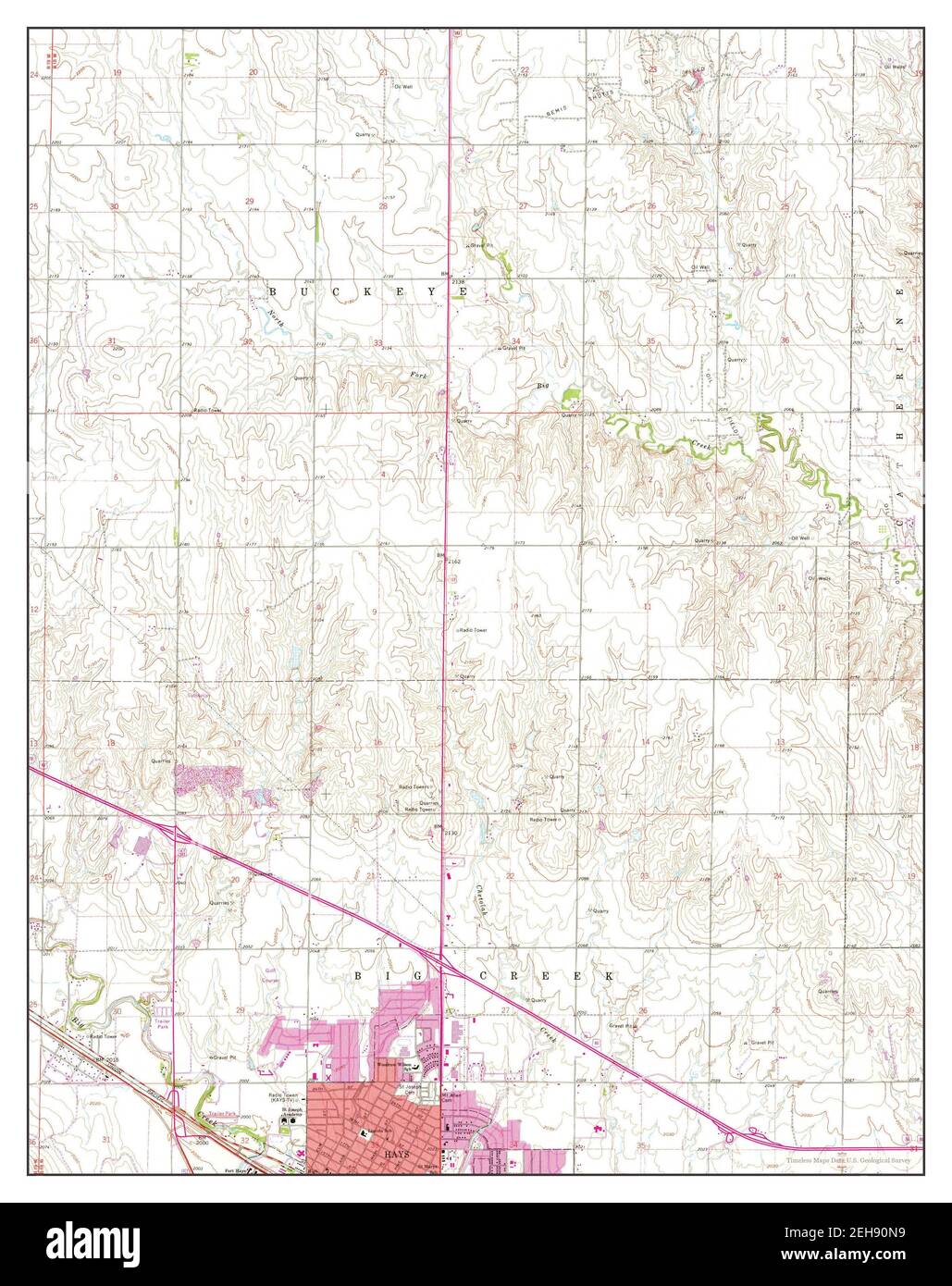 Map of hays kansas hi-res stock photography and images - Alamy