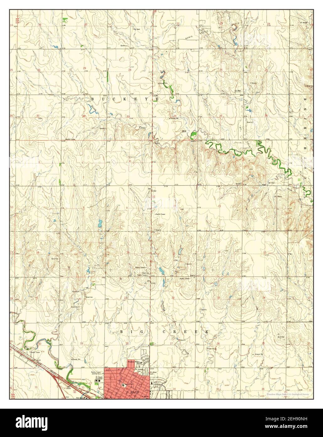 Map of hays kansas hi-res stock photography and images - Alamy