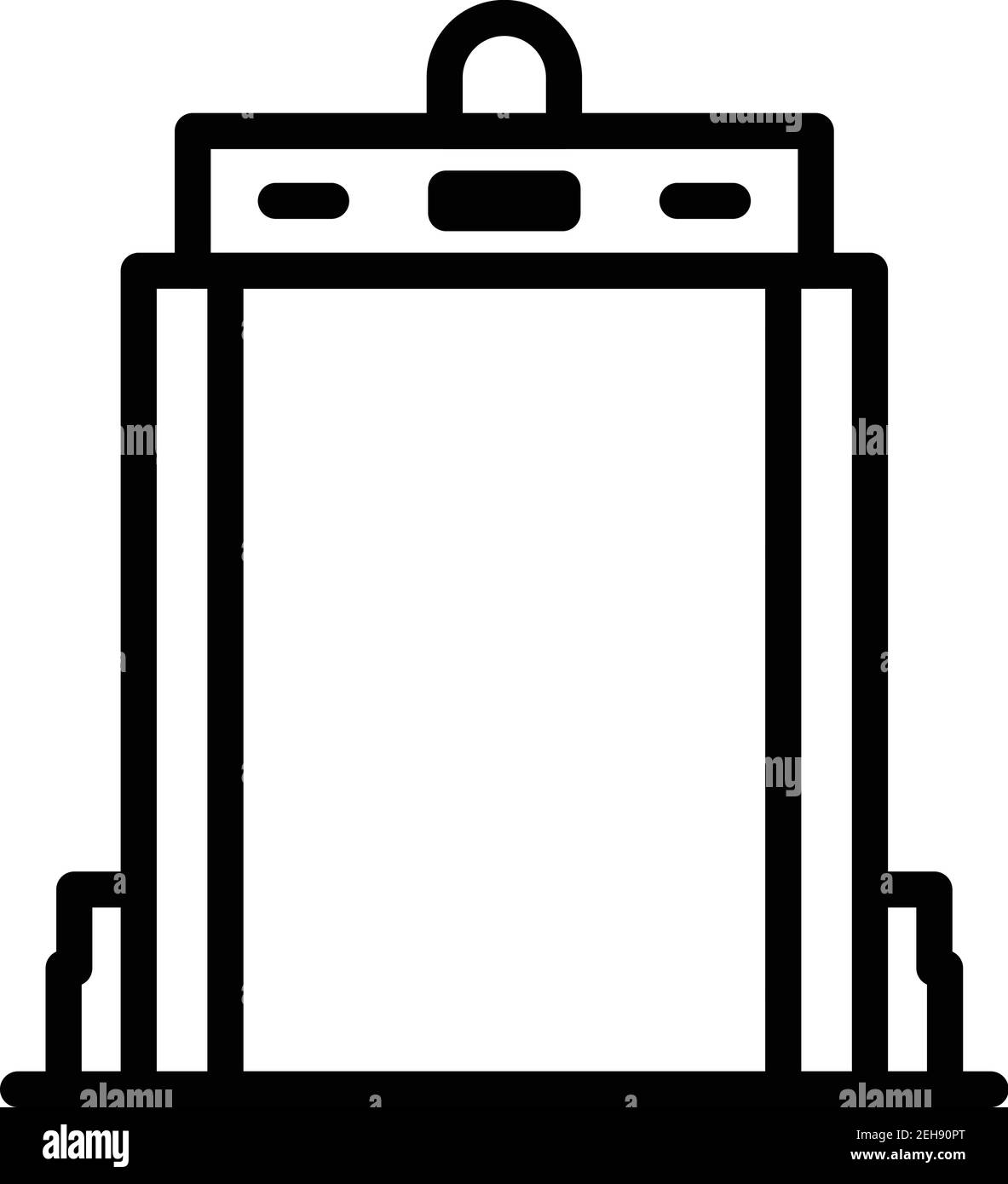 Gate scanner icon. Outline gate scanner vector icon for web design ...